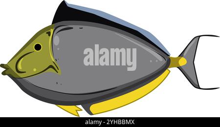 discus exotic fish cartoon vector illustration Stock Vector Image & Art ...