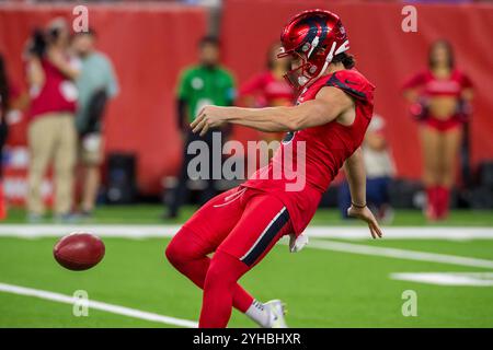 Houston Texans punter Tommy Townsend (6) talks with Jacksonville ...