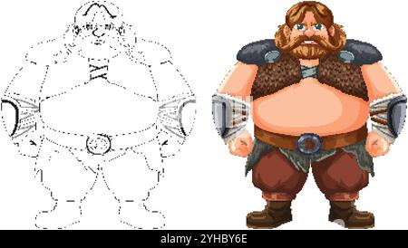 Color and outline of Viking warrior Stock Vector Image & Art - Alamy
