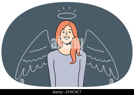 Person With Wings Wants to Fly, Vector Cartoon Stick Figure ...
