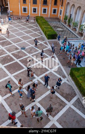 Seville, Spain, Crowd of People, Tourists, Walking, Visiting Street ...
