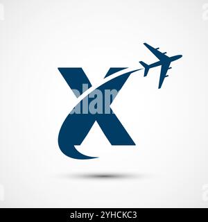 Alphabet with aero plane. Travel icon. Aviation logo sign, Flying ...