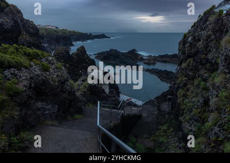 Lava swimming pools in Santa Cruz das Flores, Azores Stock Photo - Alamy