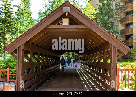 Bridge over Gore Creek Vail Ski Resort Rocky Mountains Colorado USA ...
