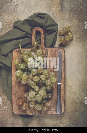 A branch of white grapes, wine grapes, Georgian grape variety ...