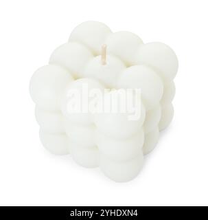 One beautiful bubble candle isolated on white Stock Photo - Alamy
