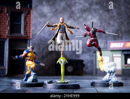Deadpool and Wolverine, Marvel Crisis Protocol figures, still life ...