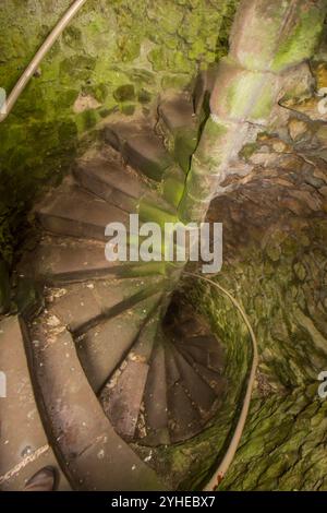 Tower steps in the ruins of Chepstow Castle (12th century ...
