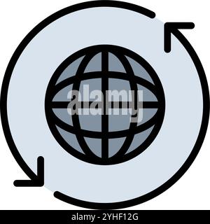 Map directions flat white icons on round color backgrounds. 6 bonus ...