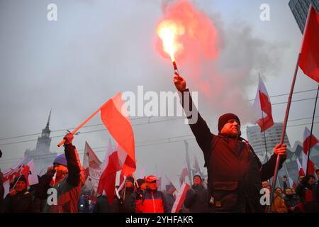 People participate in an independence march in Montreal, Saturday, Oct ...