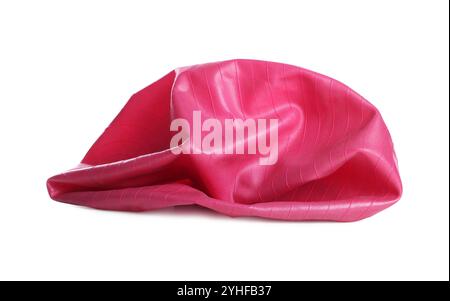 One deflated pink fitness ball isolated on white Stock Photo - Alamy