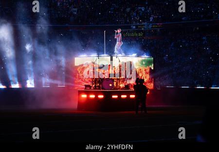 Machine Gun Kelly performs at the NFL Draft Theatre at the NFL football ...