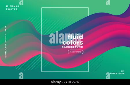 vibrant 3d fluid loop banner colorful background design Stock Vector ...
