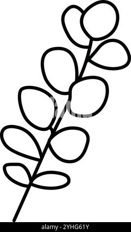 Aesthetic Branch with Leaves Vector Icon Stock Vector Image & Art - Alamy