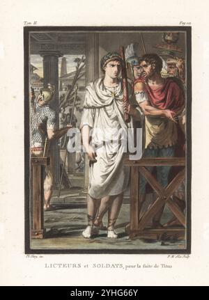 An Aquilifer soldier, bearer of the Roman Eagle standard Stock Photo ...