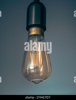 soft light from the filament of an energy-saving bulb Stock Photo - Alamy