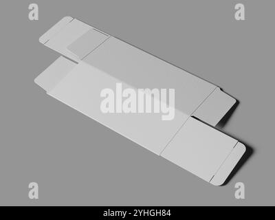 Isometric Level White Blank Paper Bag Packaging Mockup 3D Render Stock ...