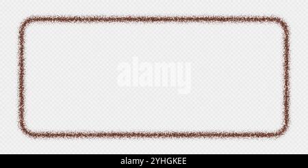 Coffee frame, chocolate border, ground arabica powder in shape of ...