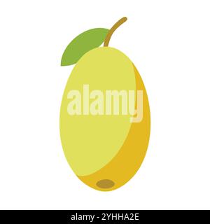 simple vector illustration of a hog plum, in a simple and clean style ...