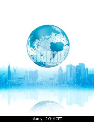 Vice-city centre and the earth Stock Photo - Alamy