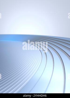Silver metallic circular stage Stock Photo - Alamy