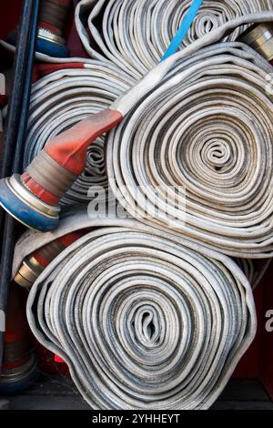 Fire Hose Roll Stock Photo - Alamy