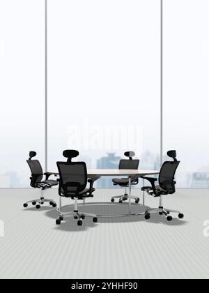 View of meeting room inside a high-rise building Stock Photo - Alamy