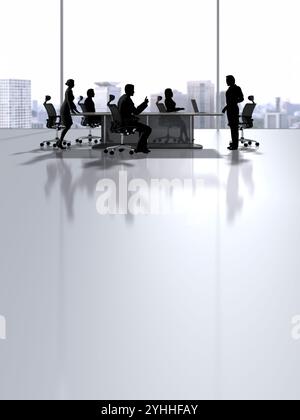 Meeting inside a high-rise building Stock Photo - Alamy