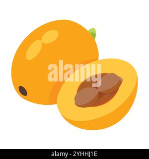 Loquat Simple vector icon. Illustration symbol design template for web ...
