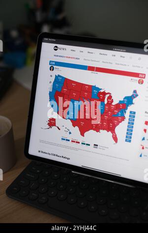New York, USA - 9 Nov 2024 - The final 2024 US Election results map ...