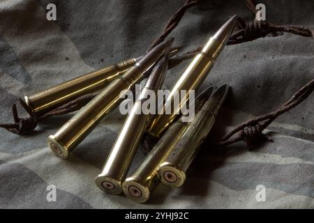 Bullets and Barbed Wire Stock Photo - Alamy