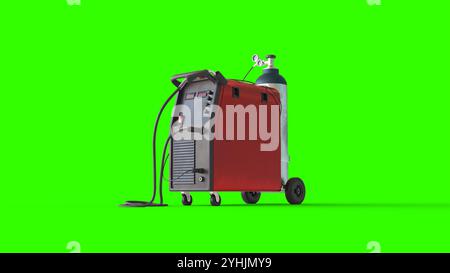 welder machine with green background Stock Photo - Alamy