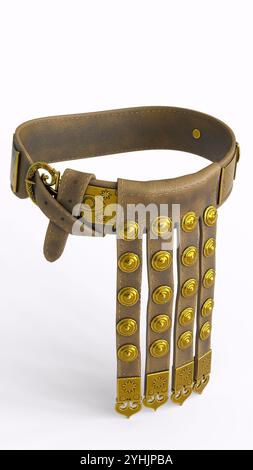 roman soldier belt with white background Stock Photo - Alamy