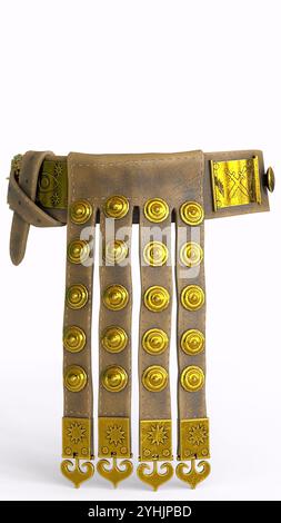 roman soldier belt with white background Stock Photo - Alamy