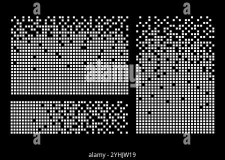 Pixel decay background. Scattered dotted pattern. Decay effect. Decay ...