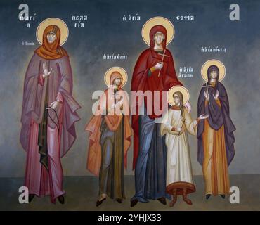 Icon of Martyrs Saint Sofia and her three Daughters Hope, Faith and ...