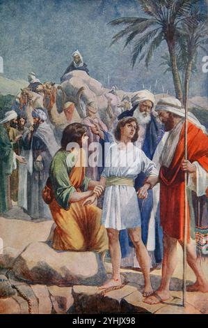 Illustration Joseph being Sold By his Brethren to the Ishmeelites ...
