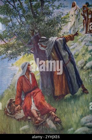 Illustration of Nathaniel (Bartholomew) sitting under the Fig Tree when ...