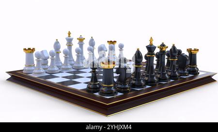 chess board game with different different angle view Stock Photo - Alamy