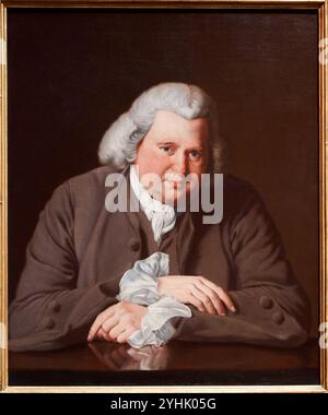 Erasmus Darwin, (1731-1802), 1770s,. After a portrait by Joseph Wright ...