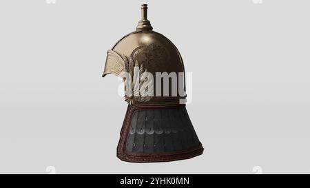 gold plated spartan helmet 4k photos Stock Photo - Alamy