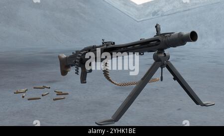 Machine Gun MG3 (MG1A3) with different different angle view 4k photos ...