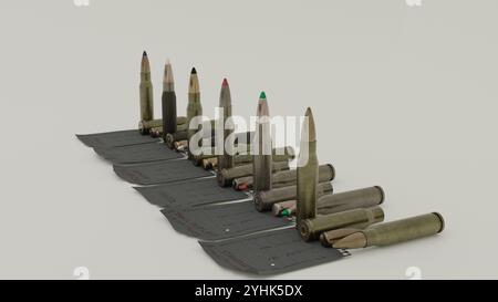 ammo cartridges pack with different sizes Stock Photo - Alamy