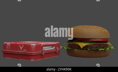First Aid Kit and burger 4k photos Stock Photo - Alamy