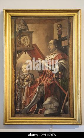 Portrait of Federico da Montefeltro with his son, Guidobaldoby by ...