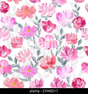 Hand drawn paint strokes seamless pattern Abstract texture background ...