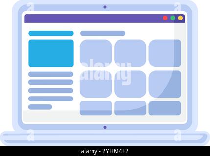 Web page with personal account flat color icon Stock Vector Image & Art ...