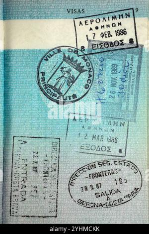 Brighton, November 12th 2024: Passport stamp, US Visa Stock Photo - Alamy