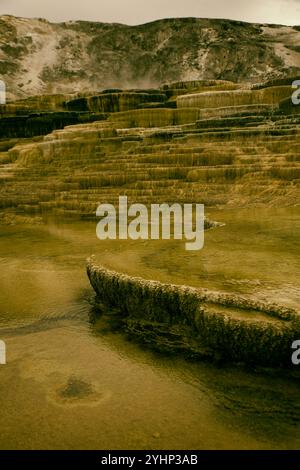 Textures and colors of the terrain in Yellowstone National Park V, USA ...