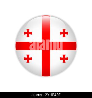 Georgia flag, vector illustration on a white background Stock Vector ...